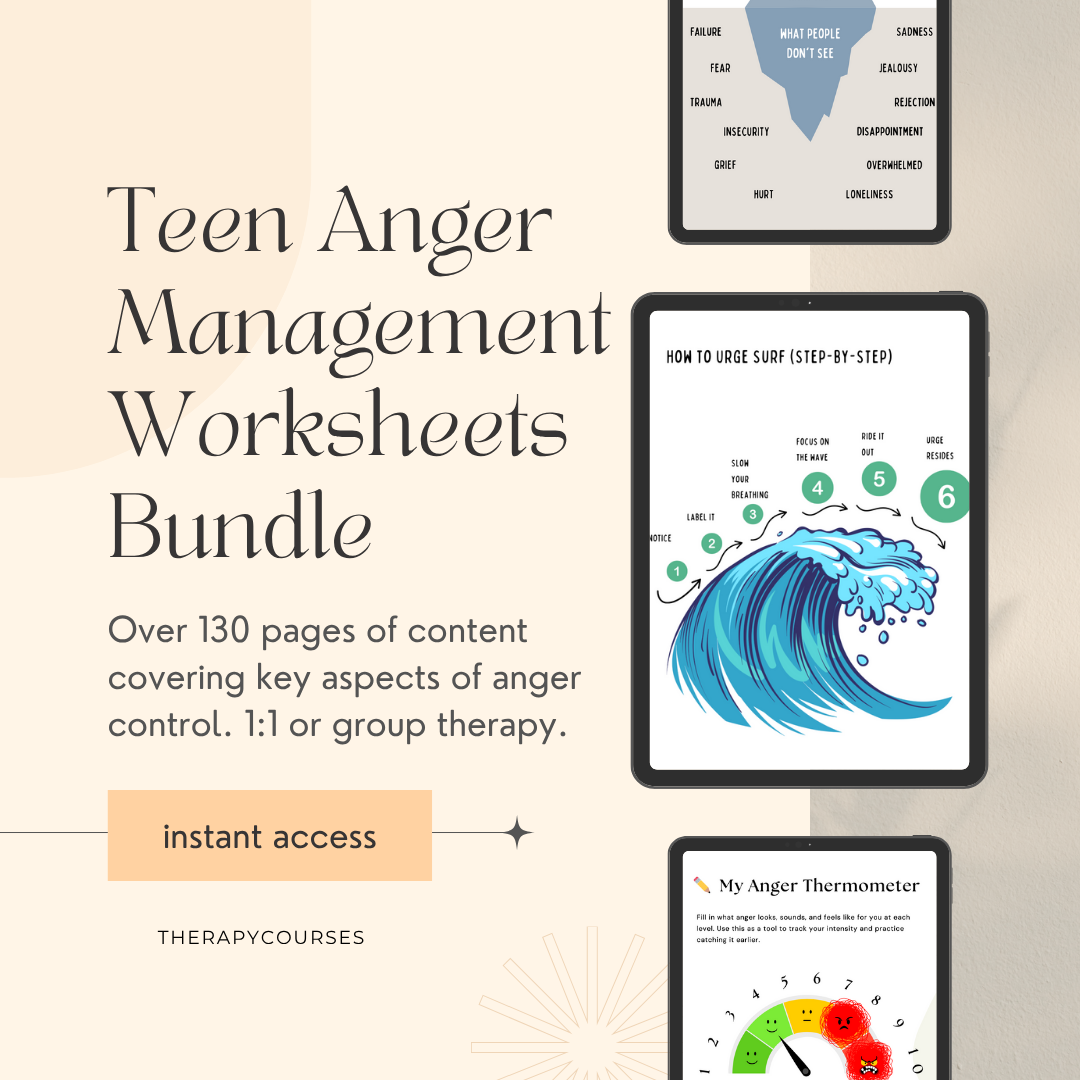 Anger Management Worksheets for Teens - 30+ Printable Exercises Handou – Therapy Courses