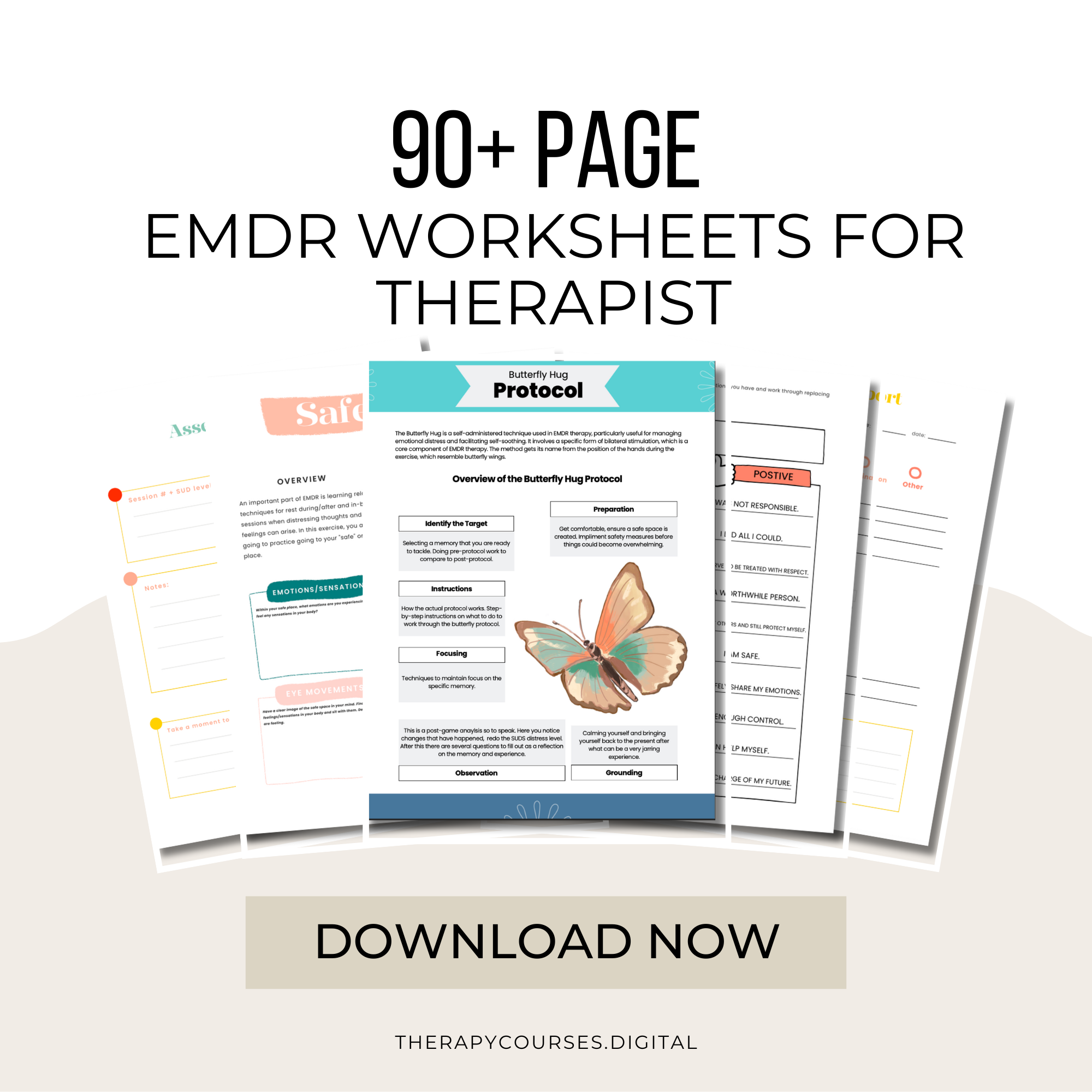 EMDR Worksheets for Therapists - EMDR Workbook Inc. EMDR Scripts, Hand ...