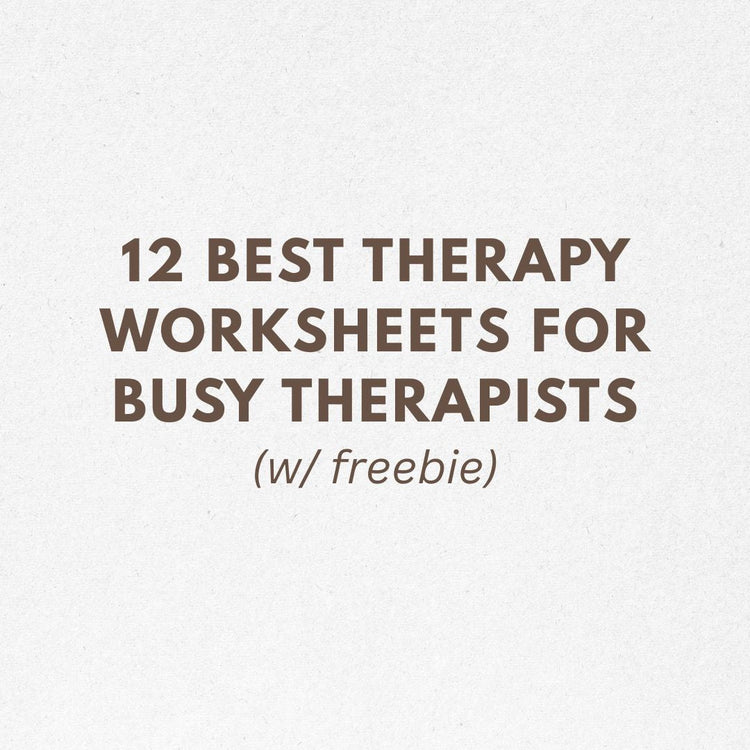 12 Best Therapy Worksheets for Busy Therapists (with freebie) – Therapy ...