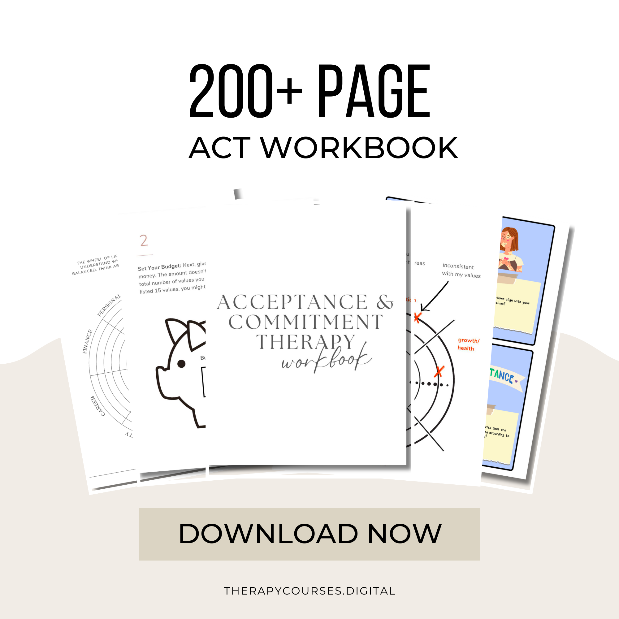 ACT for Anxiety Workbook + ACT Workbook for OCD - Inc Values List pdf ...