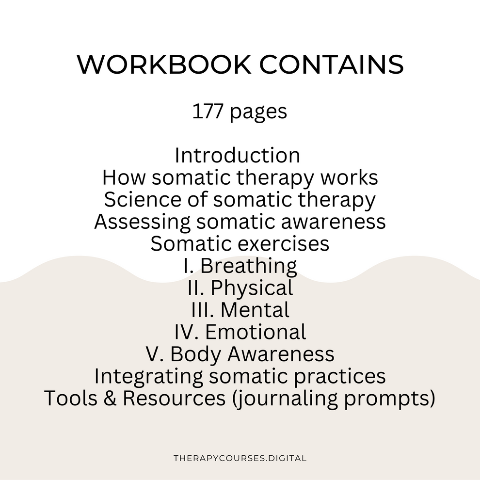 170 Somatic Therapy Worksheets - Intro, Somatic Exercises, Awareness ...