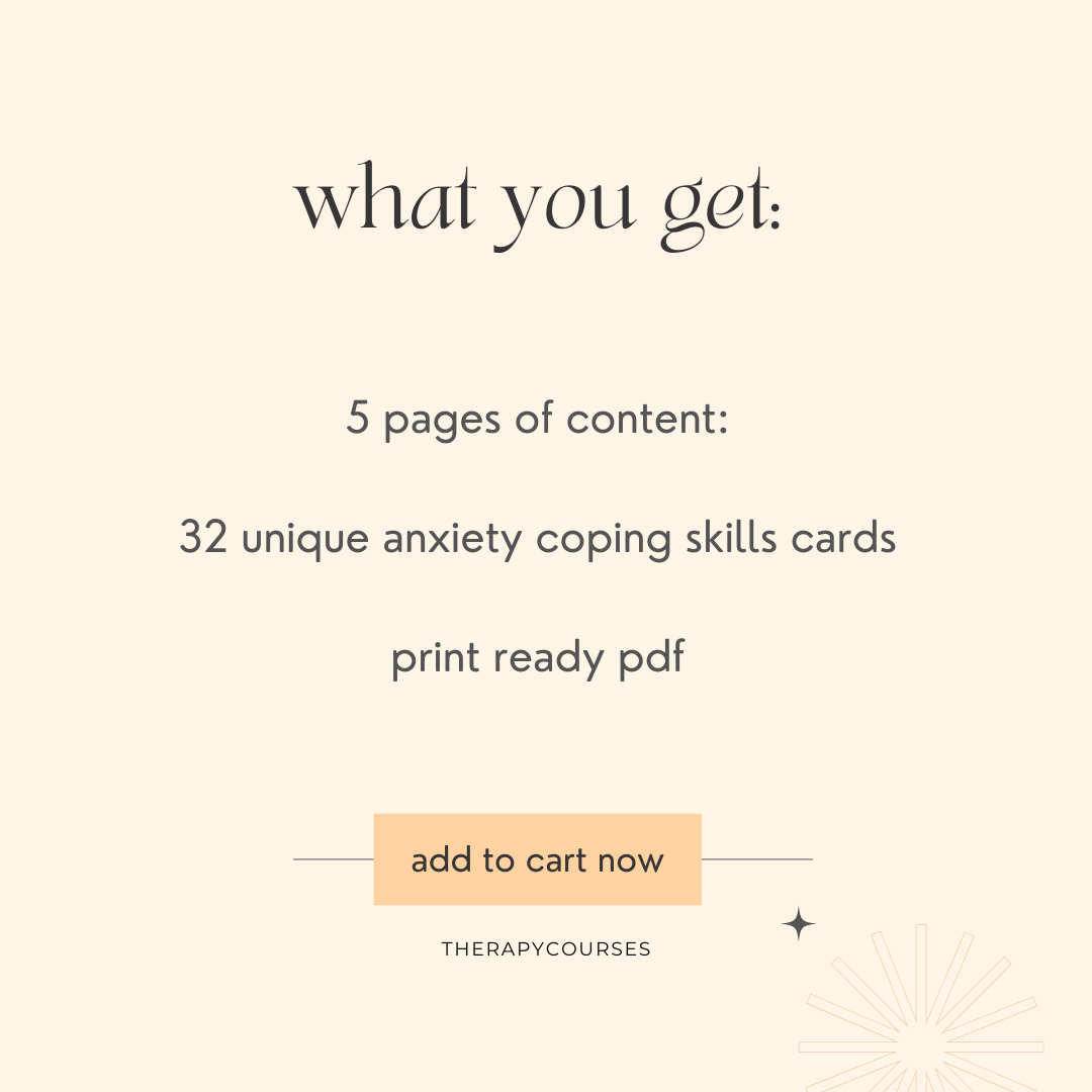 32 Anxiety Coping Statements Cards pdf - Coping Skills, Worry Cards, F ...