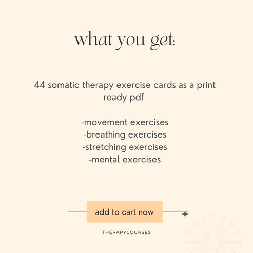 44 Somatic Therapy Exercise Cards - Flashcards for Somatic Therapy Bod ...