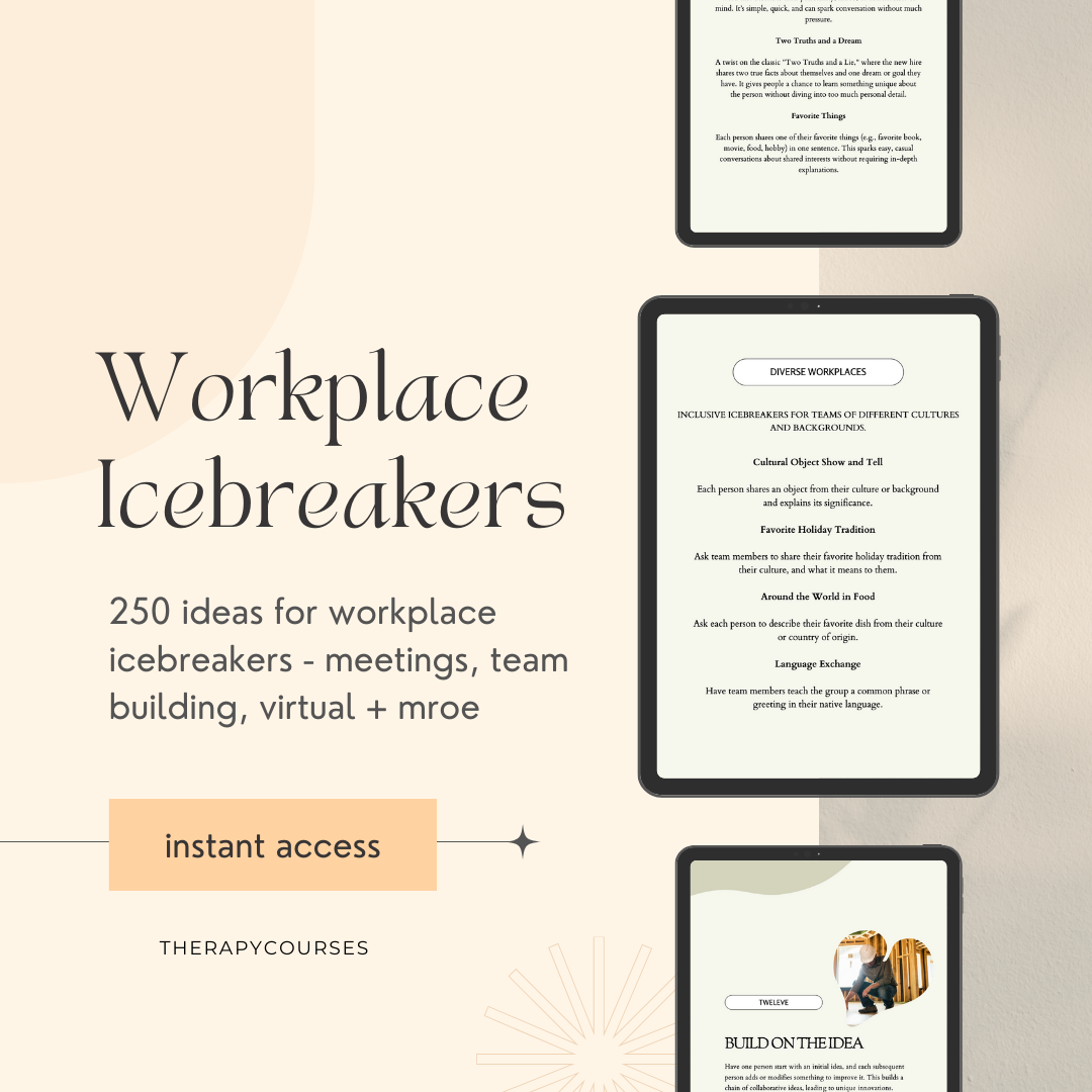 250 Workplace Icebreakers Worksheet - Meeting, Virtual, Team Building ...