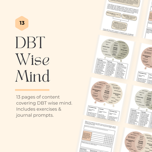 13 DBT Wise Mind Worksheets pdf - Dialectical Behaviour Handouts, DBT ...
