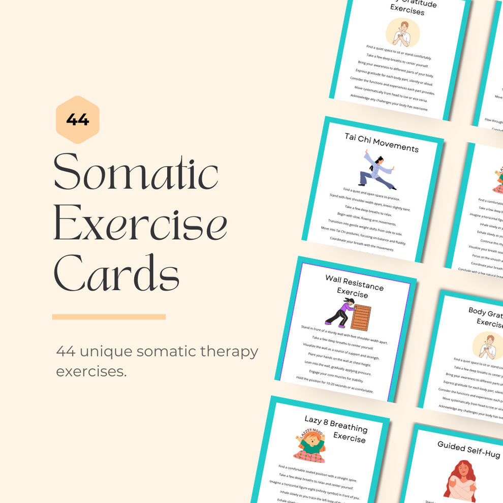 44 Somatic Therapy Exercise Cards - Flashcards for Somatic Therapy Bod ...