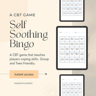 CBT Bingo Game - A CBT Therapy Coping Skills Game (Good for Groups, Te ...