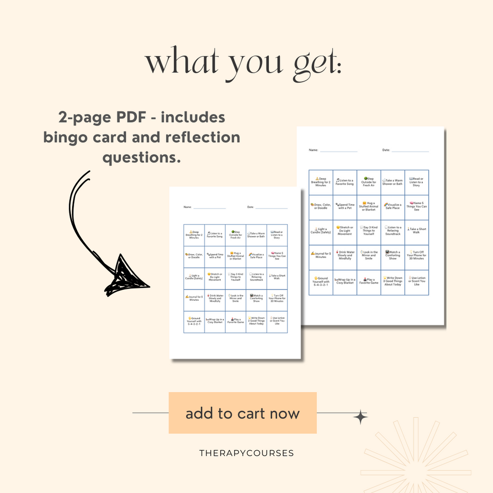 CBT Bingo Game - A CBT Therapy Coping Skills Game (Good for Groups, Te ...