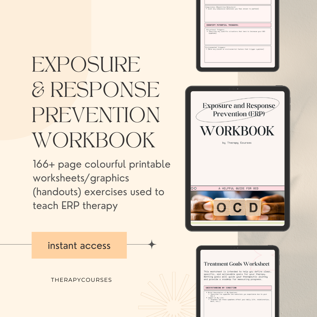 ERP Therapy Worksheets - Exposure & Response Prevention for OCD + PTSD ...