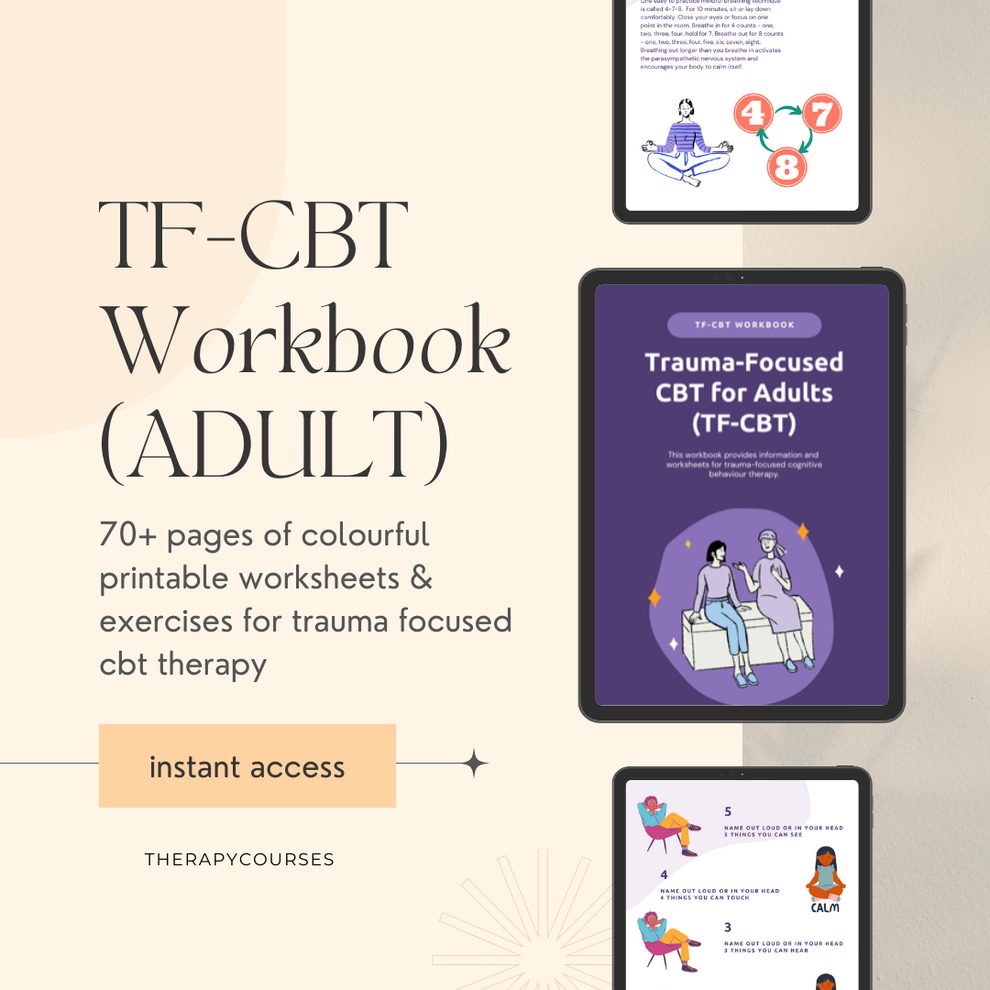 TF-CBT Worksheets for Adults - Trauma Focused CBT Workbook Printable p ...
