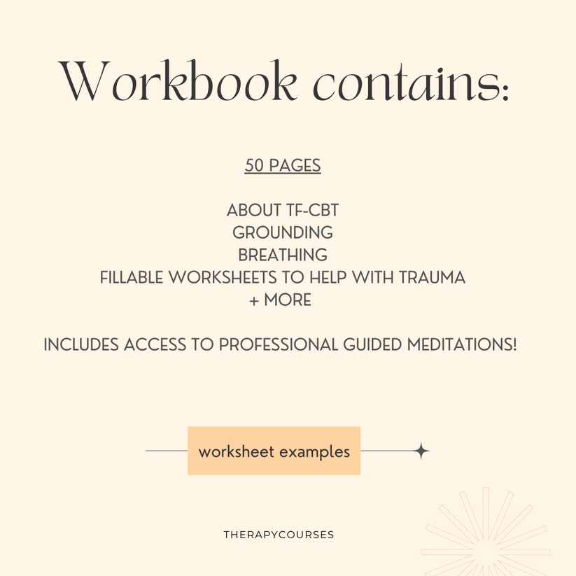 58 TF CBT Worksheets- Trauma Focused CBT Worksheets for Teens, Exercis ...