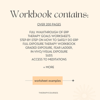 ERP Therapy Worksheets - Exposure & Response Prevention for OCD + PTSD ...