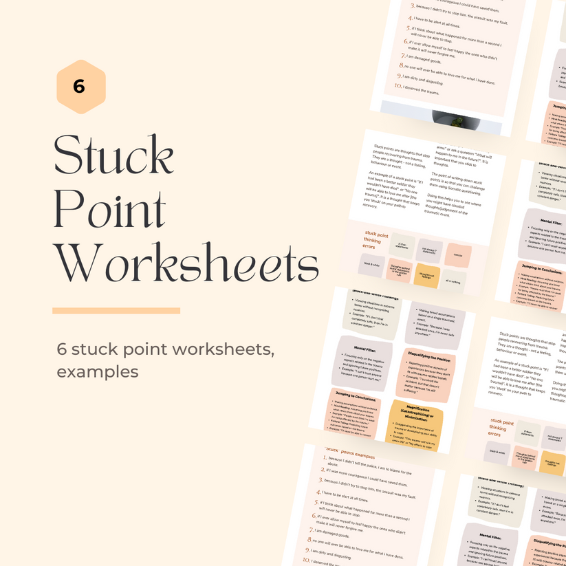 Stuck Point Worksheet, CPT worksheet pdf, Examples – Therapy Courses