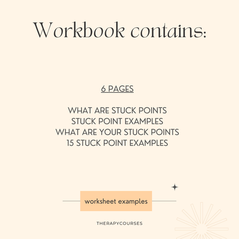 Stuck Point Worksheet, CPT worksheet pdf, Examples – Therapy Courses