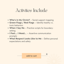 Boundaries Worksheets for Teens + Healthy Communication Skills Handout ...