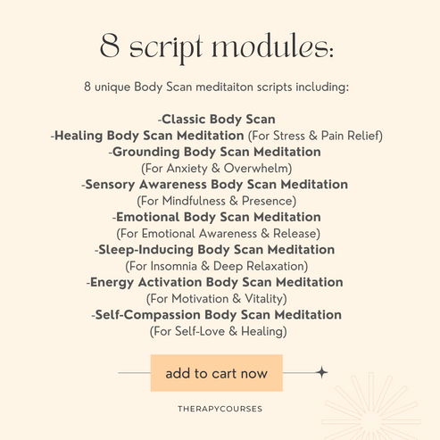 8 Body Scan Scripts - 5 Minute Guided Meditation Scripts for Therapist ...