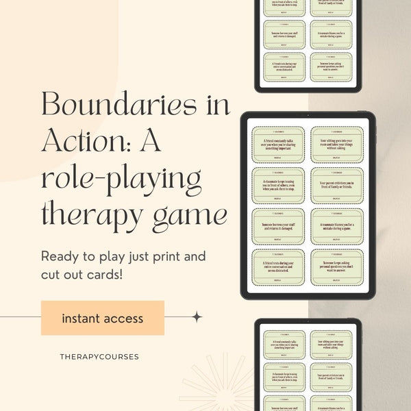 Boundaries in Action: A Boundary Setting Card Game for Therapy (Teens ...