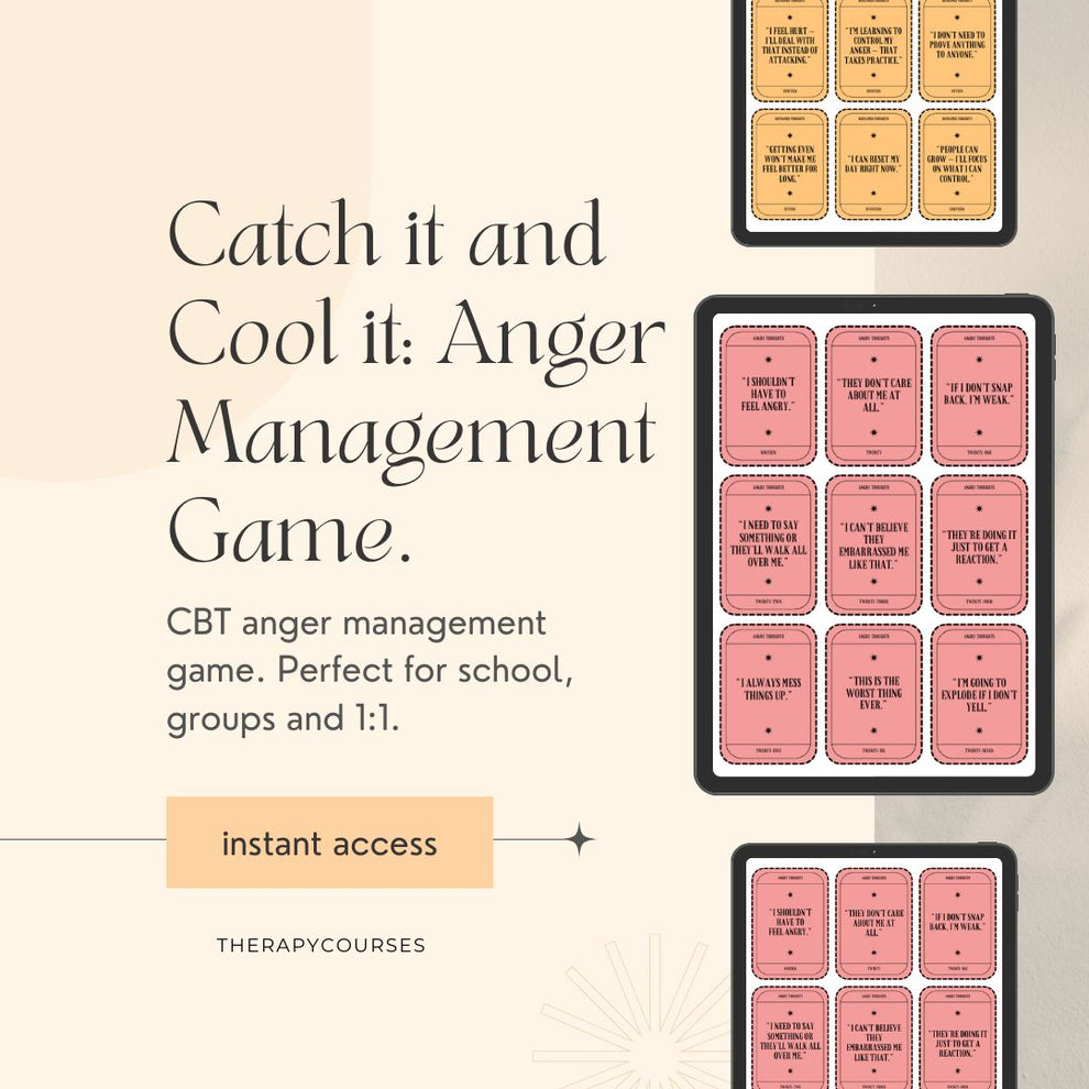 Catch It and Cool It - A CBT Anger Management Therapy Game Tool (1:1 ...