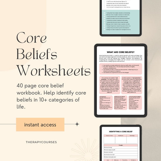 38 Core Beliefs Worksheets - Questions to Identify your Core Beliefs F ...