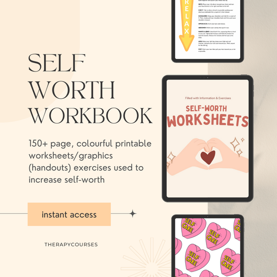 Self Worth Worksheets for Adults: Exercises, Tools, Growth Mindset + S ...