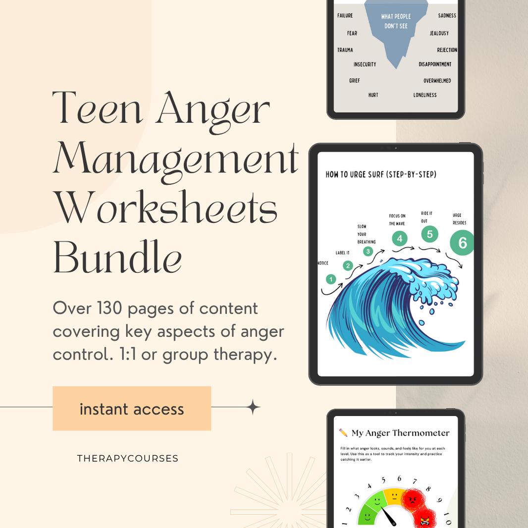 Teen Adolescent Therapy Worksheets – Therapy Courses
