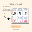80 Communication Cards for ASD, Autism & Non-verbal Flashcards for Sel ...