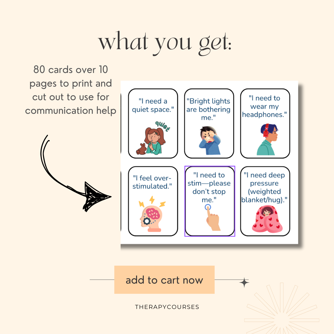 80 Communication Cards for ASD, Autism & Non-verbal Flashcards for Sel ...
